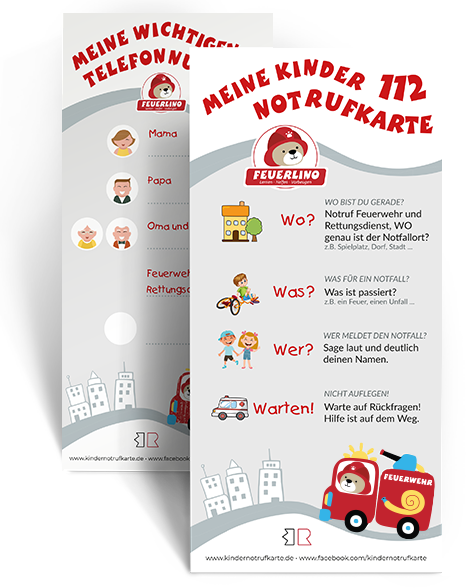 Kindern den Notruf 112 erklären mit Feuerlino